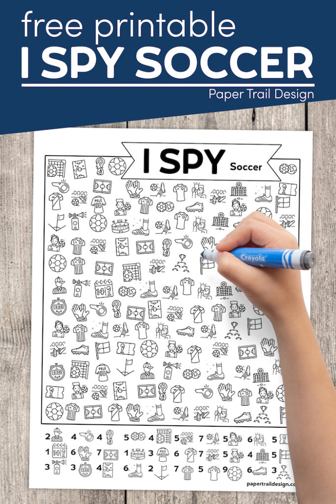 Free Printable I Spy Soccer Activity - Paper Trail Design
