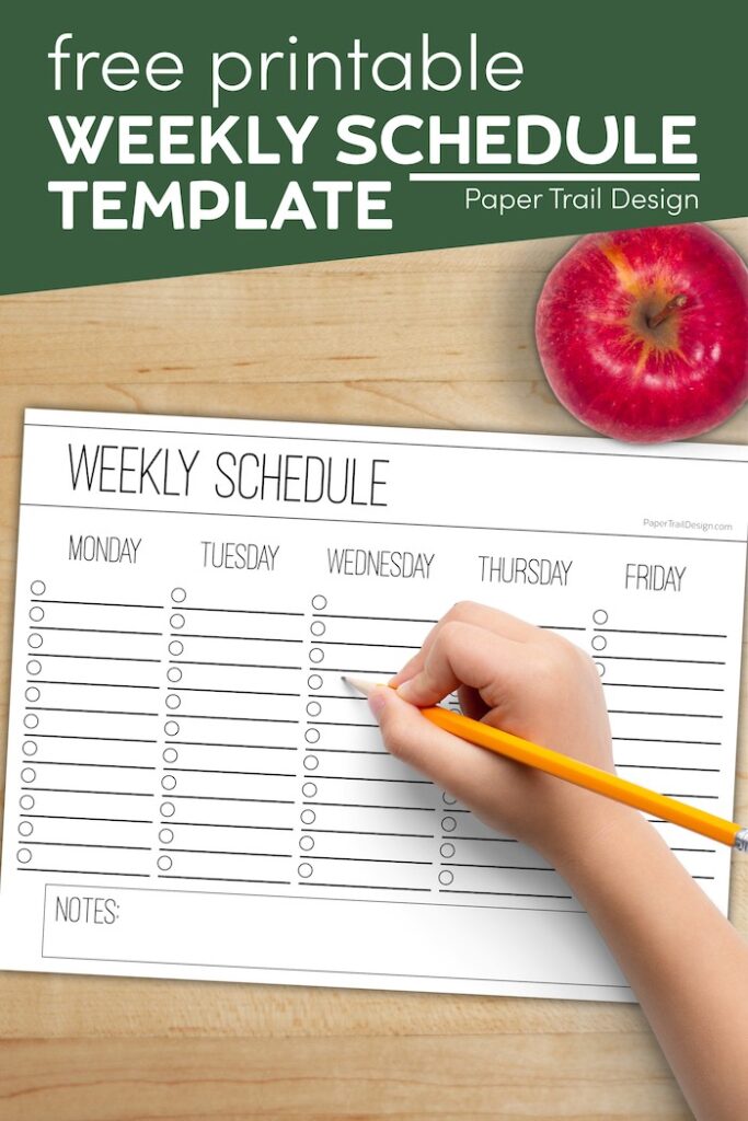 Free Printable Weekly Checklist - Paper Trail Design