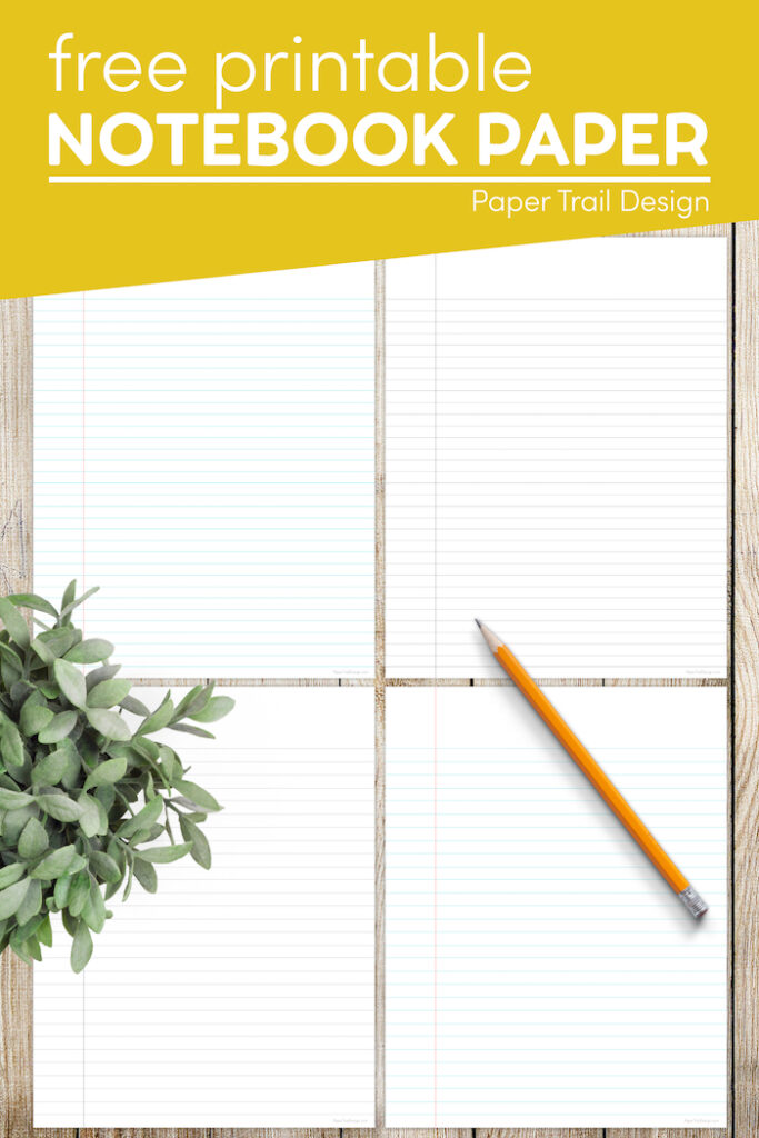 Lined Paper Printable - Paper Trail Design