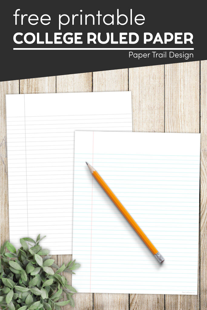 Lined Paper Printable - Paper Trail Design