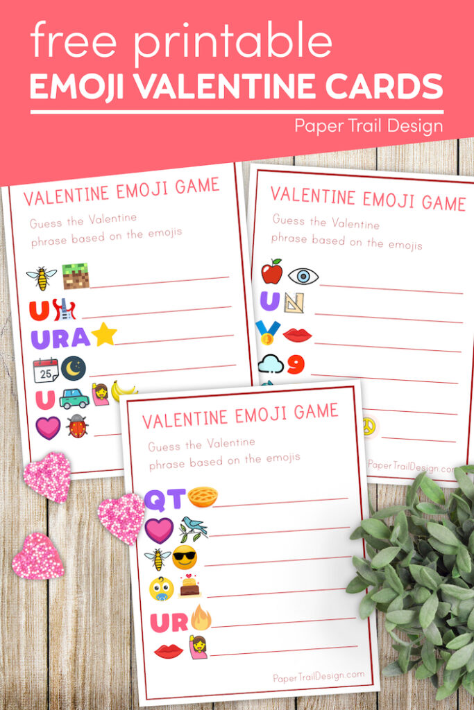 Emoji Valentine's Day Cards - Paper Trail Design