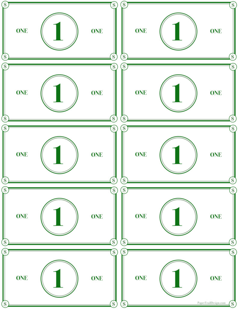 Play Money Printable - Paper Trail Design