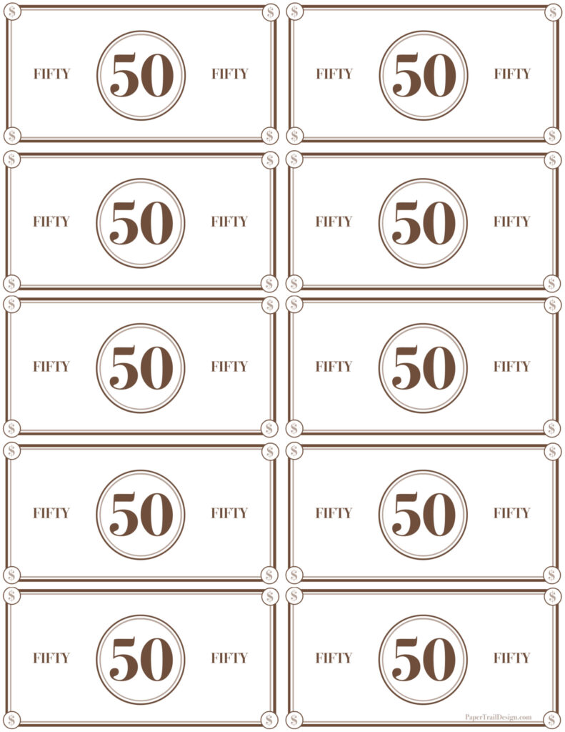 Play Money Printable - Paper Trail Design