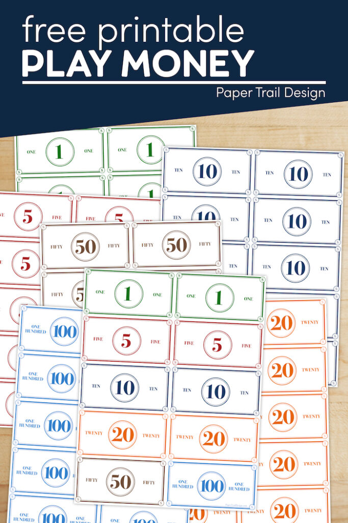 Play Money Printable - Paper Trail Design