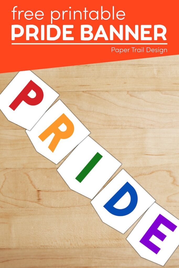 Free Printable Pride Banner - Paper Trail Design