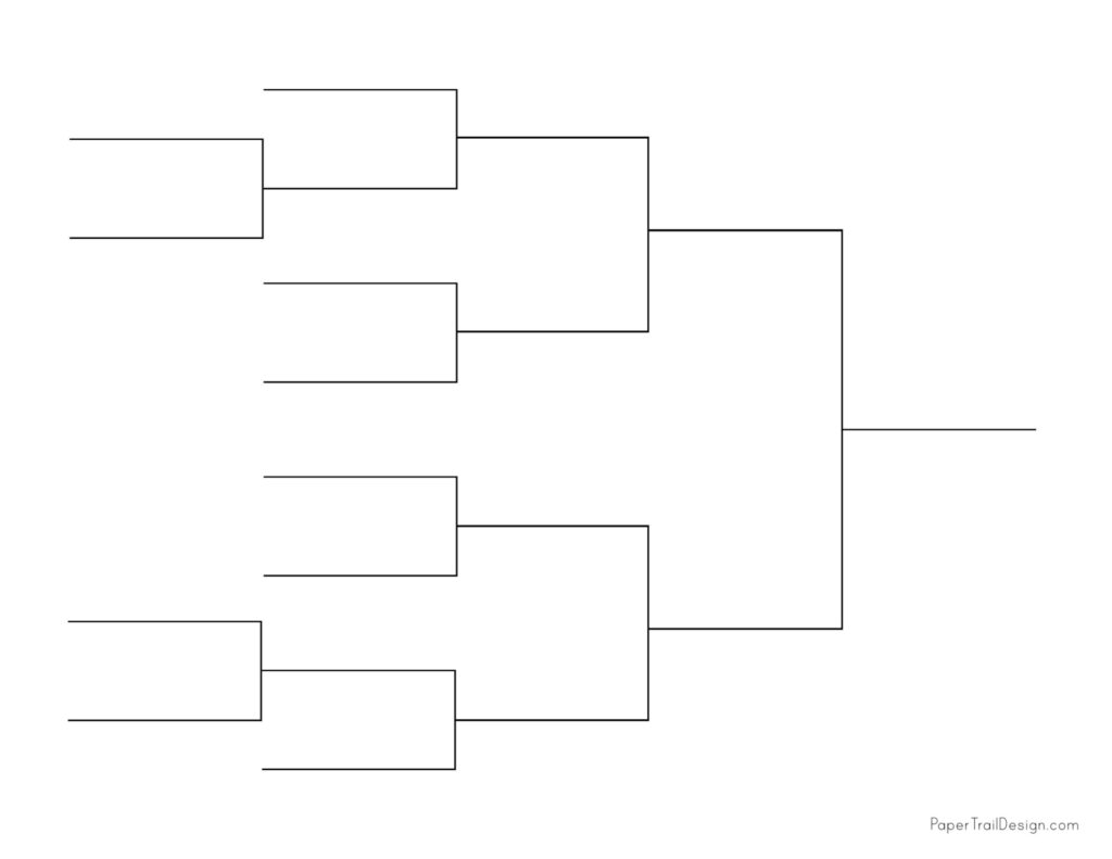 Tournament Bracket Templates - Single Elimination - Paper Trail Design