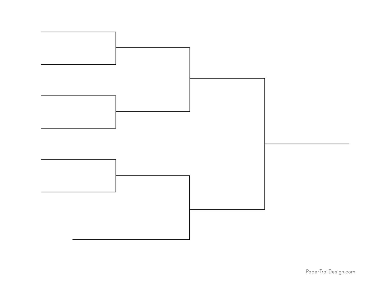 Tournament Bracket Templates - Single Elimination - Paper Trail Design