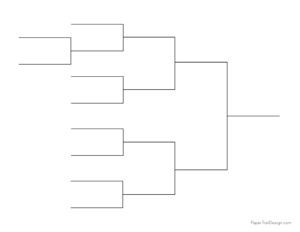 Tournament Bracket Templates - Single Elimination - Paper Trail Design