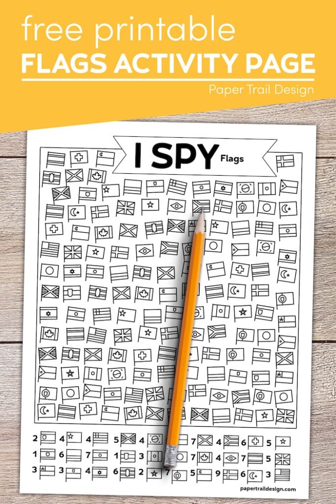 Free Printable I Spy Flags Activity - Paper Trail Design