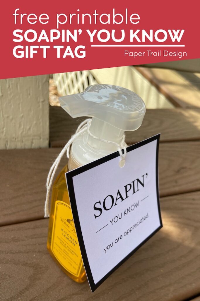 Teacher Gift Idea - Hand Soap Tag - Paper Trail Design