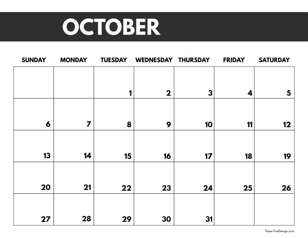 2024 Free Monthly Calendar Templates - Paper Trail Design