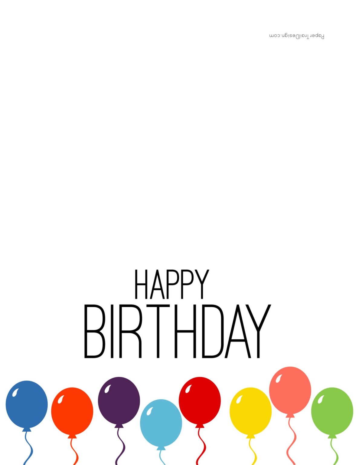 Happy Birthday Card Printables - Paper Trail Design