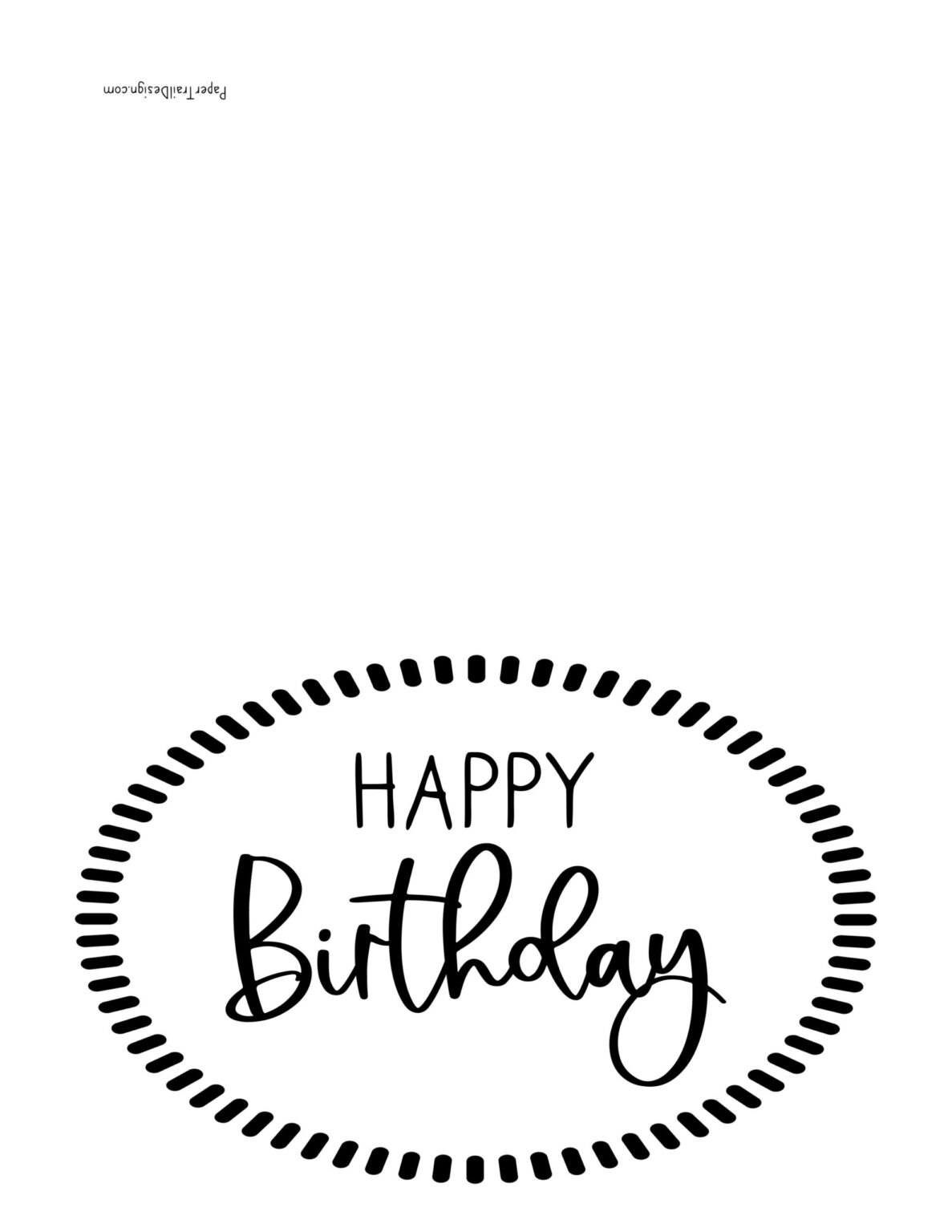 Happy Birthday Card Printables - Paper Trail Design