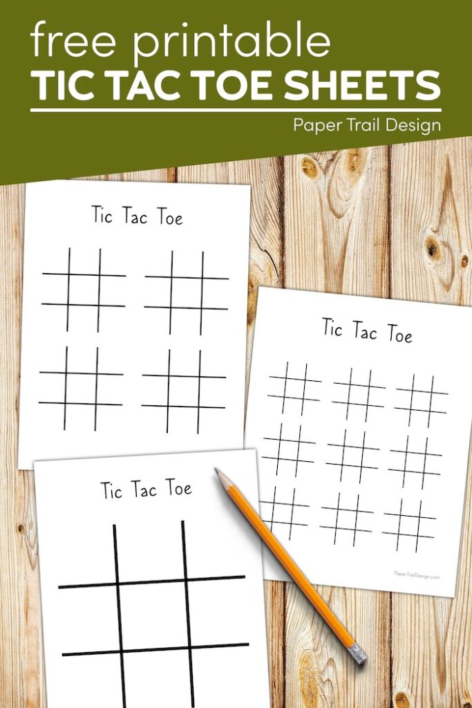 Tic Tac Toe Printables - Paper Trail Design
