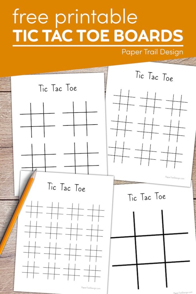 Tic Tac Toe Printables - Paper Trail Design