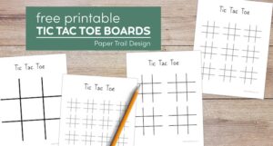 Tic Tac Toe Printables - Paper Trail Design