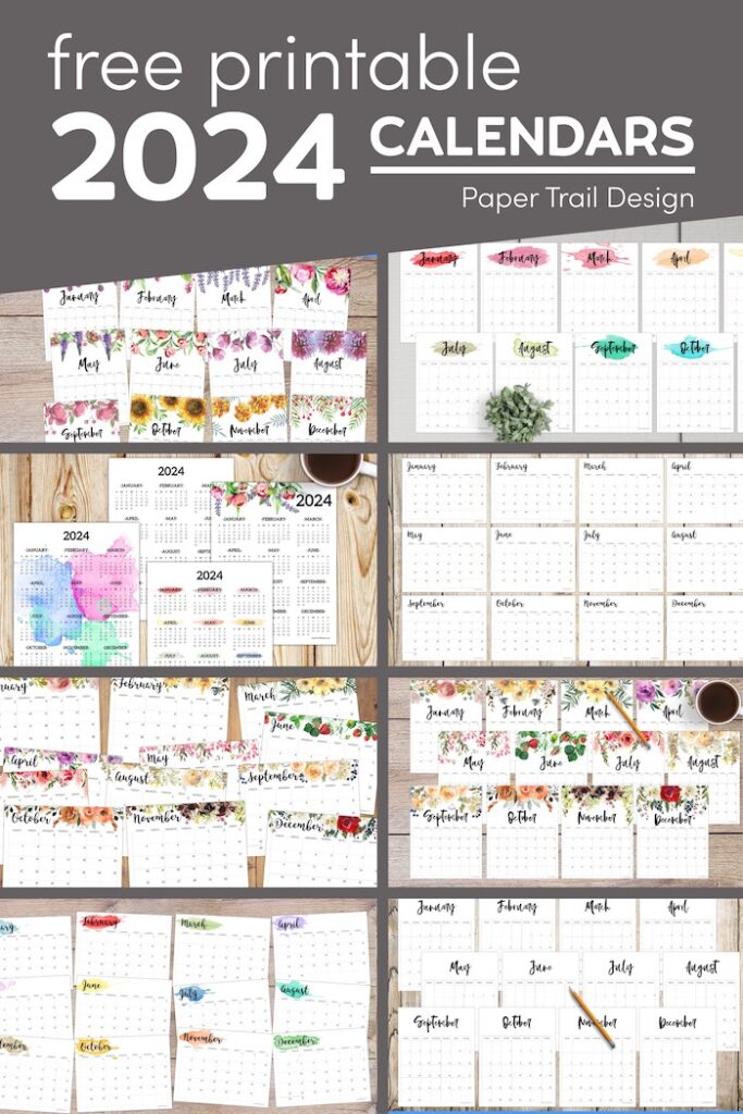Free Printable 2024 Calendars - Paper Trail Design