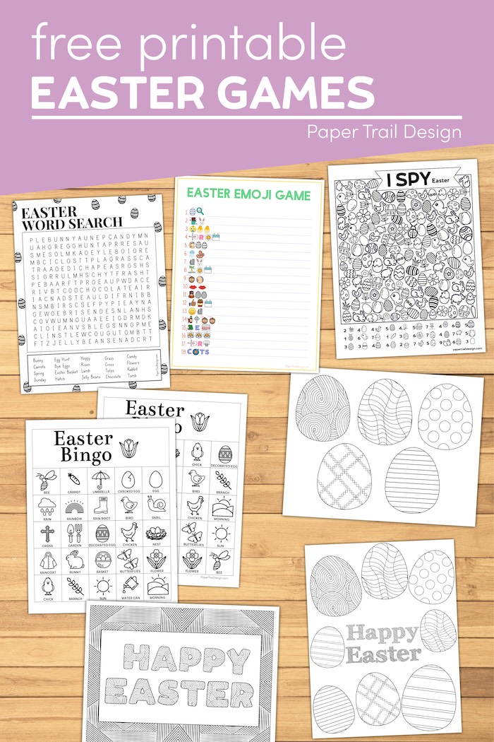 Free Printable Easter Games - Paper Trail Design