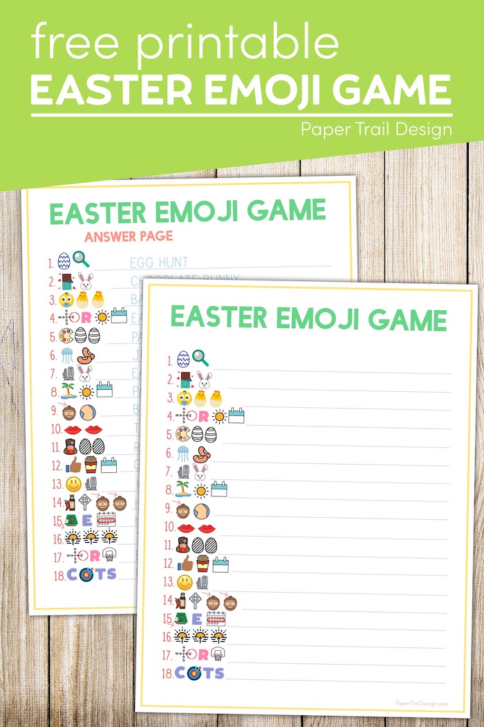 Easter Emoji Game - Paper Trail Design