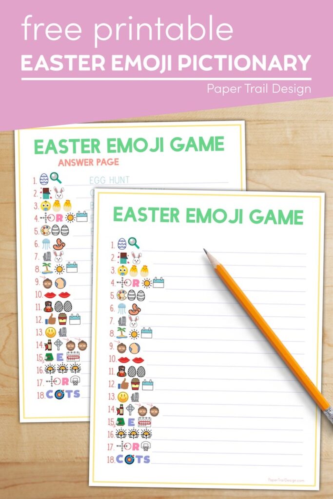 Easter Emoji Game - Paper Trail Design