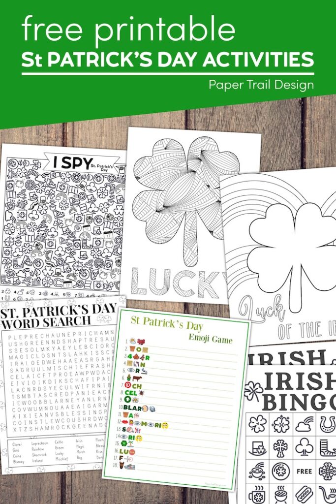 Free Printable St Patrick's Day Activities - Paper Trail Design