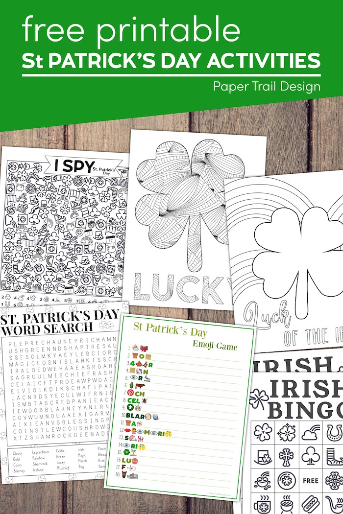 Free Printable St Patrick's Day Activities - Paper Trail Design
