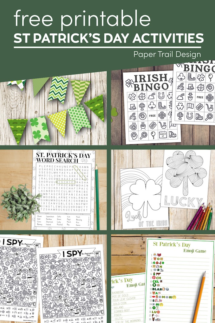 Free Printable St Patrick's Day Activities - Paper Trail Design