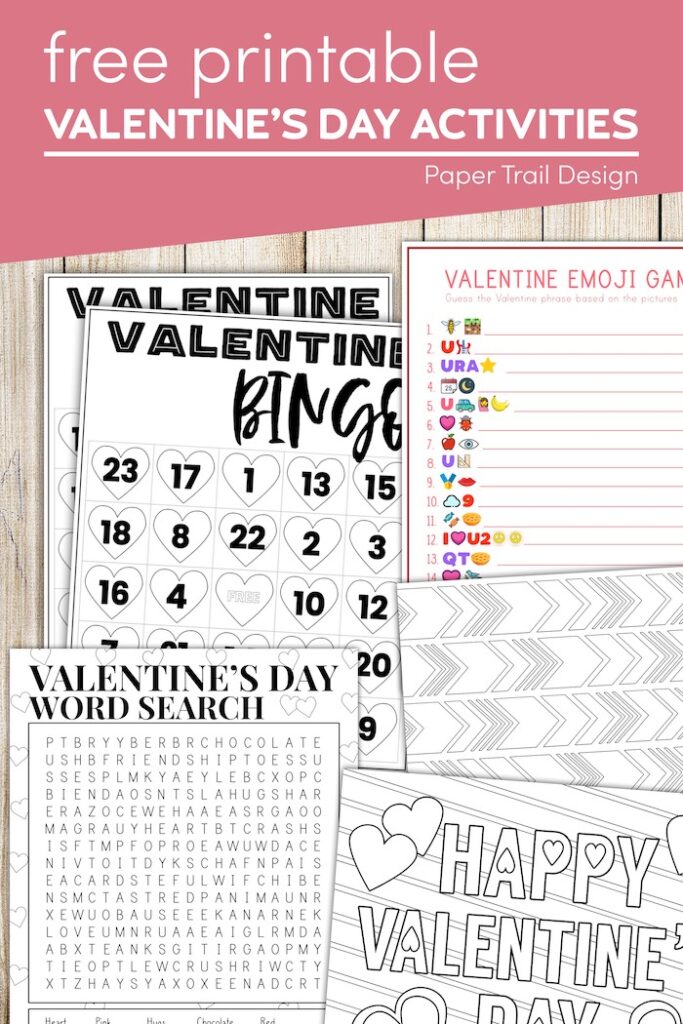 Free Printable Valentine's Day Activities - Paper Trail Design