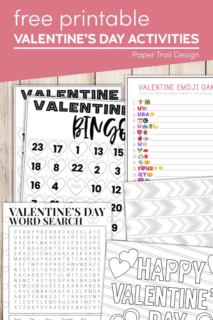Free Printable Valentine's Day Activities - Paper Trail Design