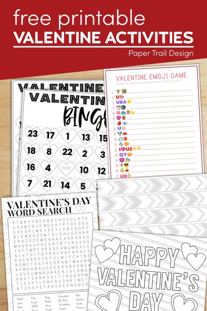 Free Printable Valentine's Day Activities - Paper Trail Design