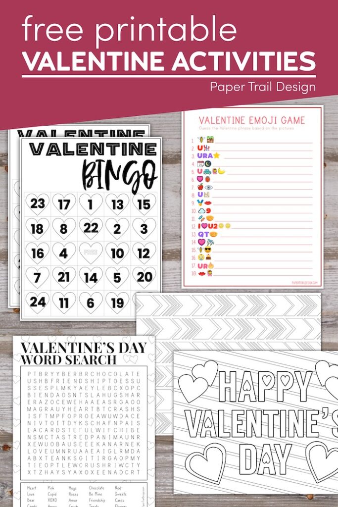 Free Printable Valentine's Day Activities - Paper Trail Design