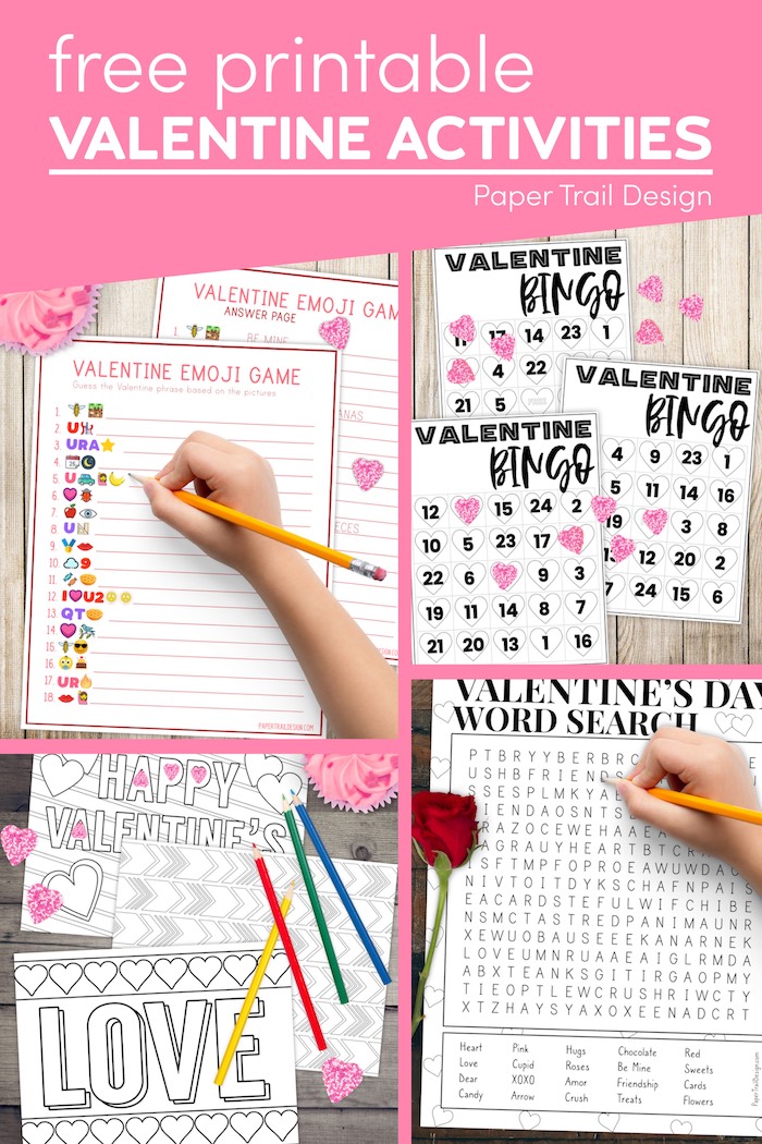 Free Printable Valentine's Day Activities - Paper Trail Design