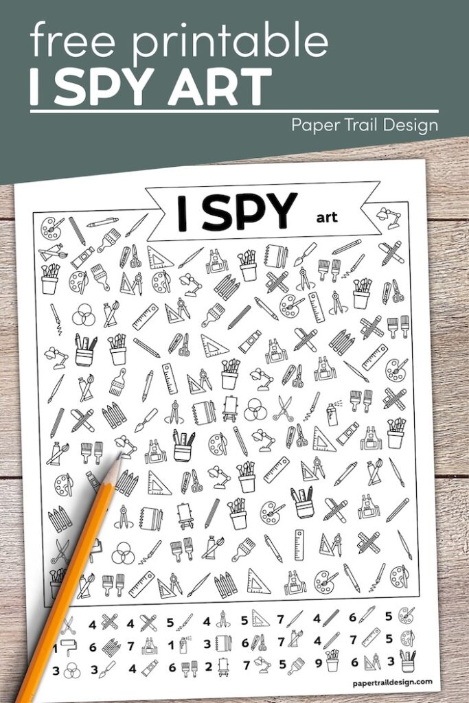 Free Printable I Spy Art Activity - Paper Trail Design