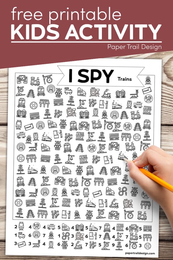 Free Printable I Spy Trains Activity - Paper Trail Design