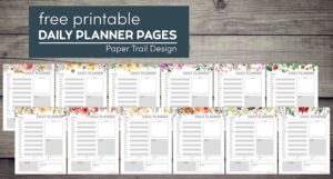 Floral Daily Planner Template - Paper Trail Design