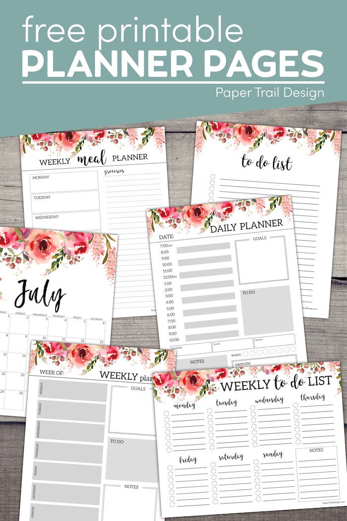 Cute Free Planner Printables - Paper Trail Design