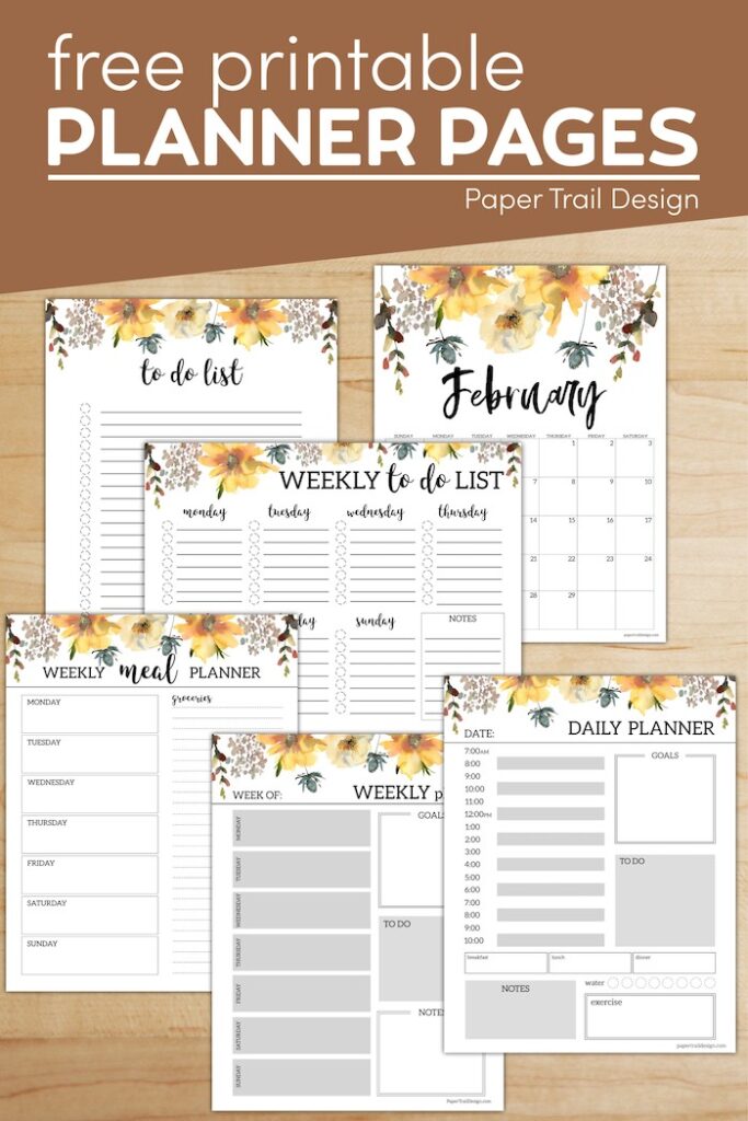 Cute Free Planner Printables - Paper Trail Design