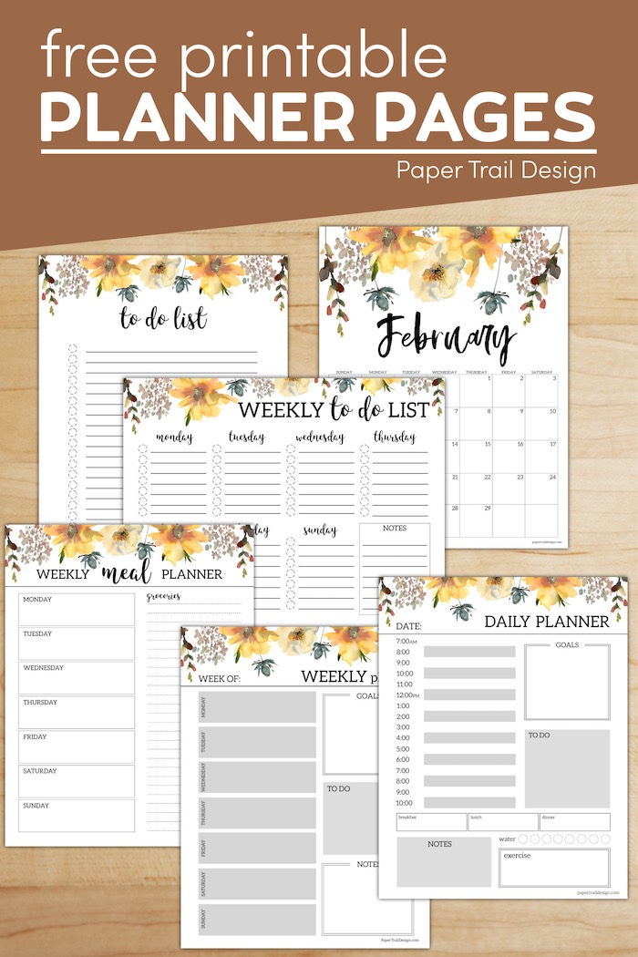 Cute Free Planner Printables - Paper Trail Design
