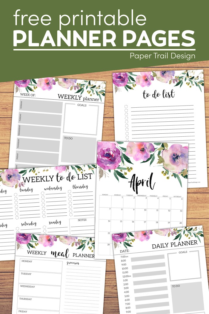 Cute Free Planner Printables - Paper Trail Design