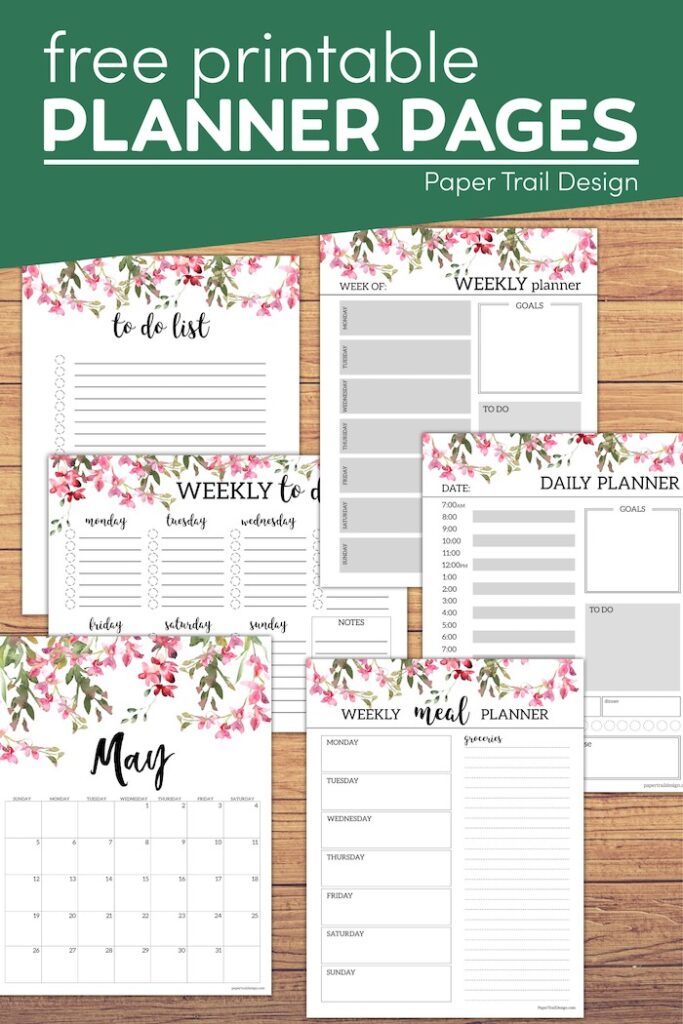 Cute Free Planner Printables - Paper Trail Design