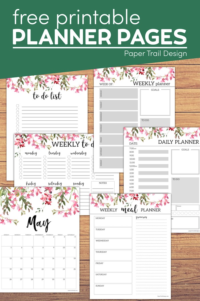 Cute Free Planner Printables - Paper Trail Design