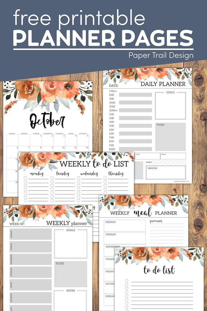 Cute Free Planner Printables - Paper Trail Design