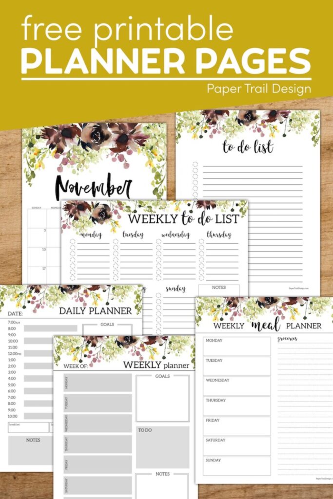 Cute Free Planner Printables - Paper Trail Design