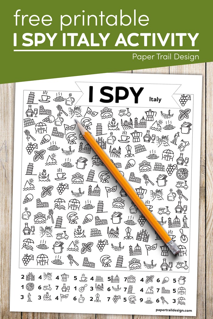 Free Printable I Spy Italy Activity - Paper Trail Design
