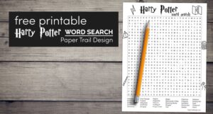 Harry Potter Word Search - Paper Trail Design