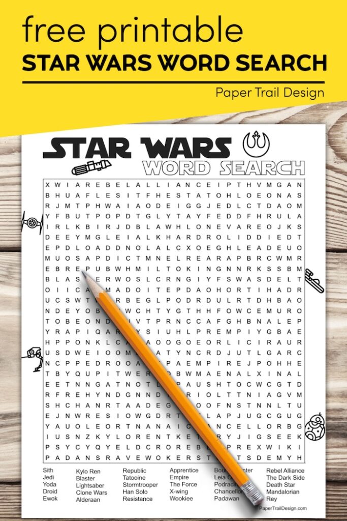 Star Wars Word Search - Paper Trail Design