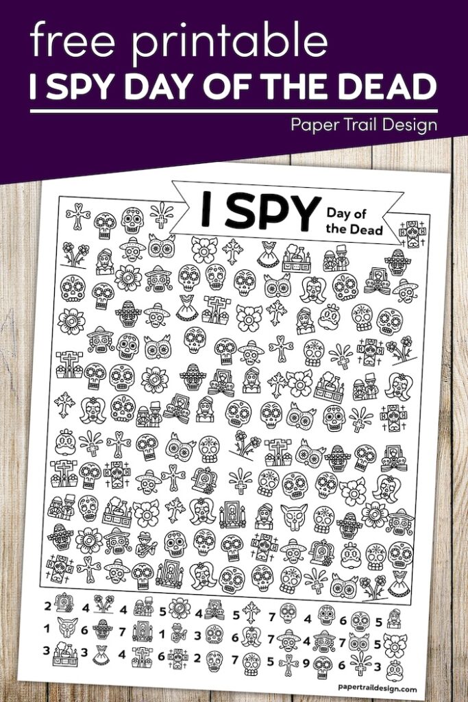 I Spy Day of the Dead Activity - Paper Trail Design