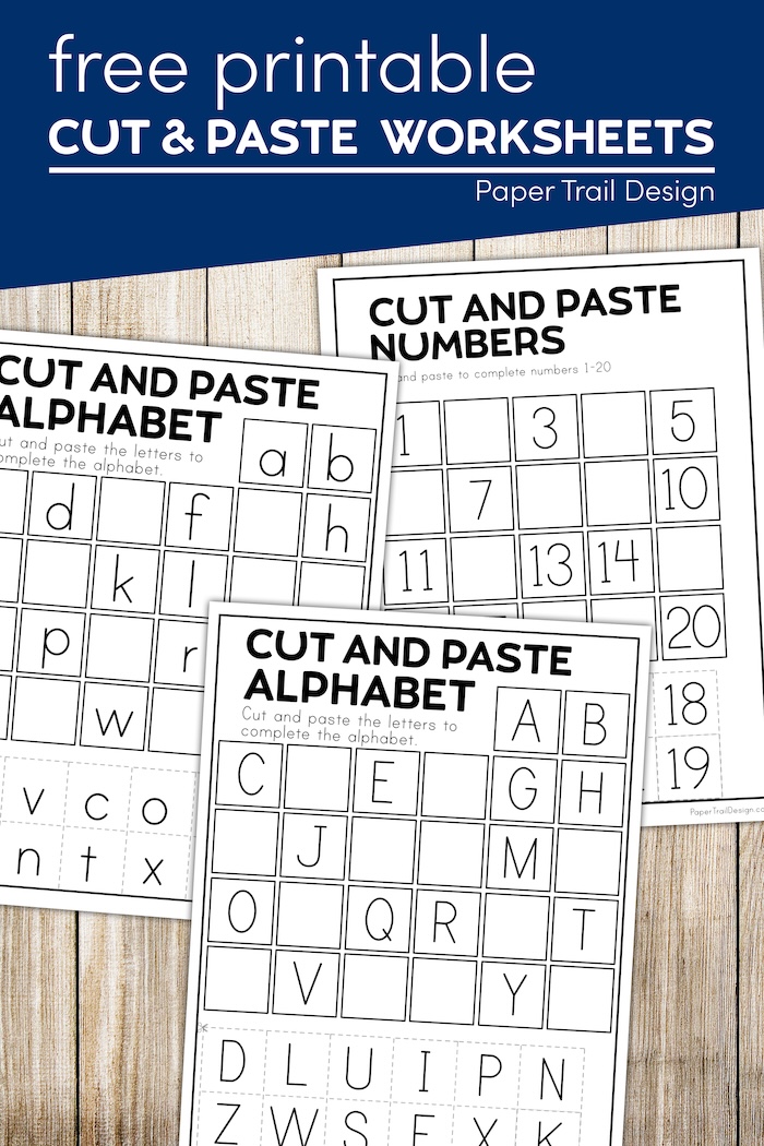 Cut and Paste Worksheets - Paper Trail Design