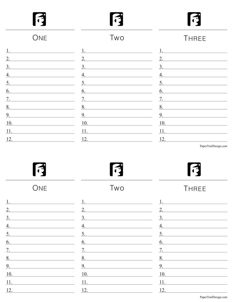 Printable Scattergories Game - Paper Trail Design