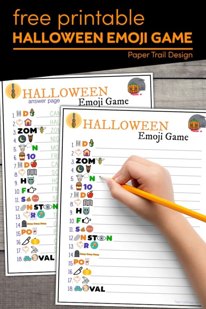 Halloween Emoji Game - Paper Trail Design